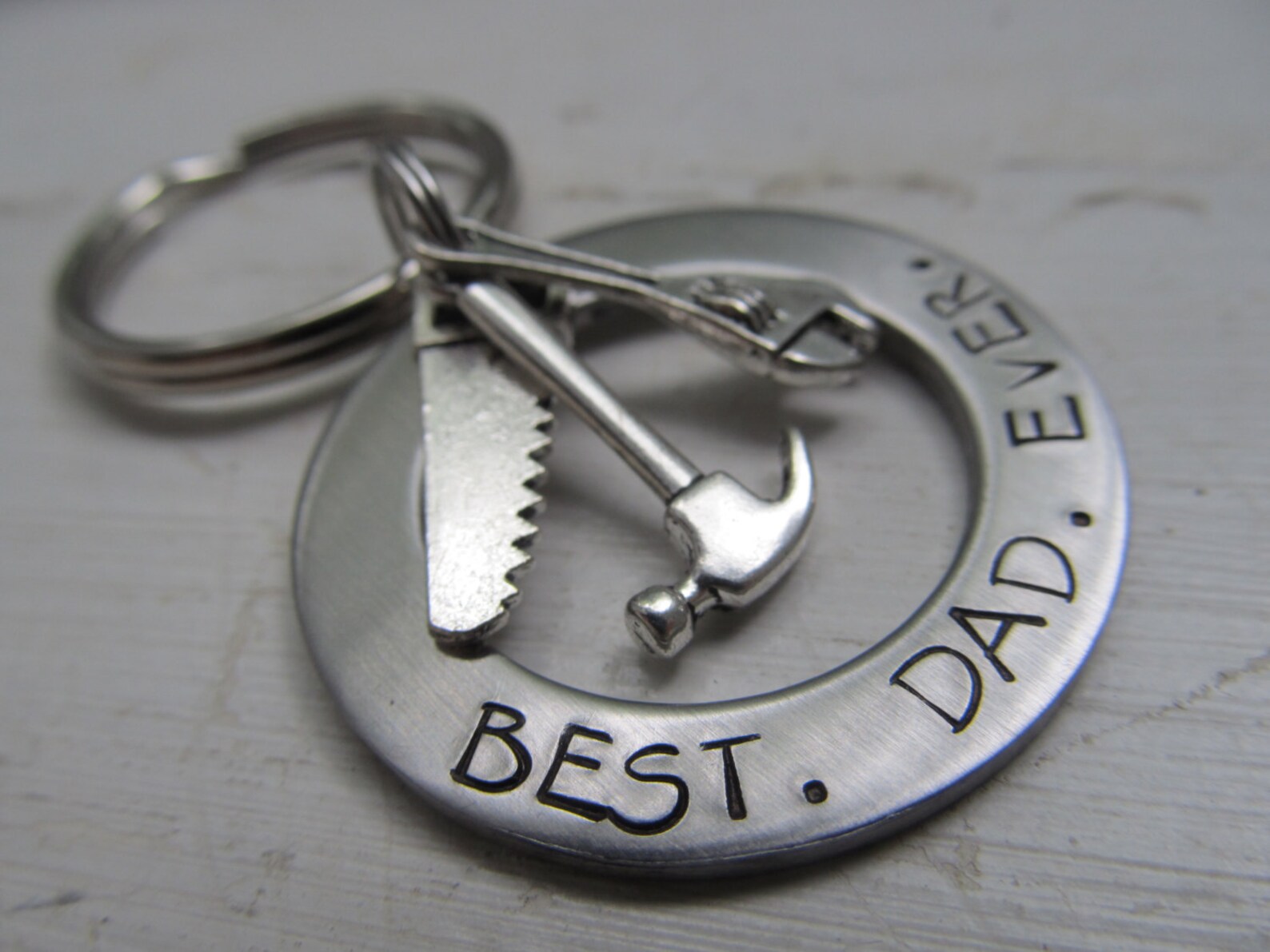 Father's Day Gift, Personalized Father's Keychain, Tool Key Ring, Dad ...