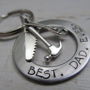 Father's Day Gift, Personalized Father's Keychain, Tool Key Ring, Dad ...