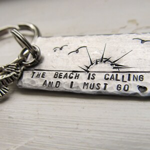 Personalized Beach Key Ring Sea Horse Key Ring Beach is Calling ...