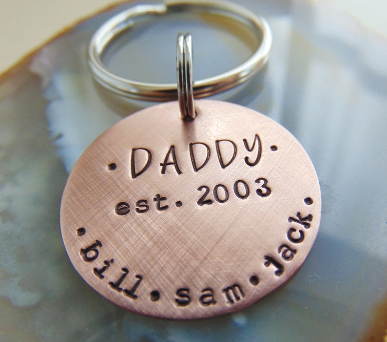 Personalized Daddy Keychain Father's Day Gift Dad Key | Etsy