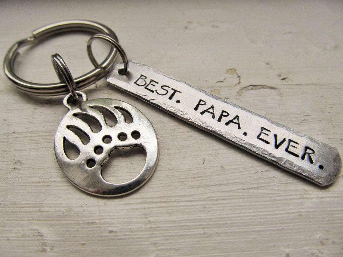 Personalized Key Ring Fathers Key Chain Best Dad Ever Key Ring - Etsy