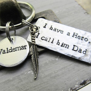 Personalized Dad Key Ring, Father's Day Gift, Father's Gift, Hero ...