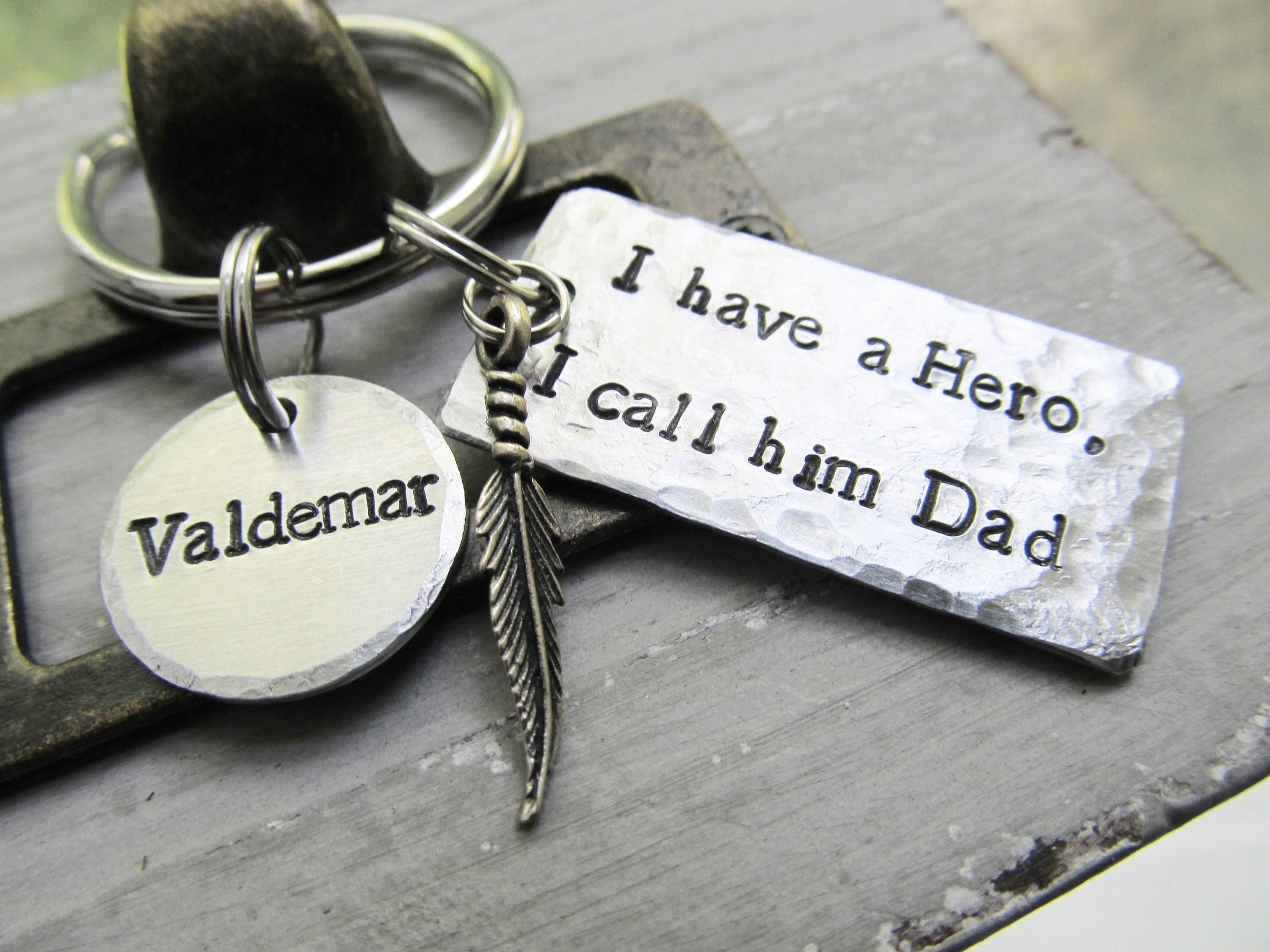 Personalized Dad Key Ring, Father's Day Gift, Father's Gift, Hero ...