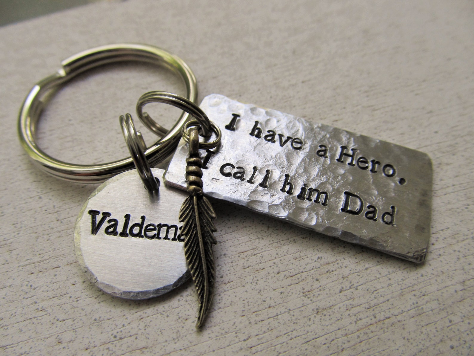 Personalized Dad Key Ring Father's Day Gift Father's - Etsy