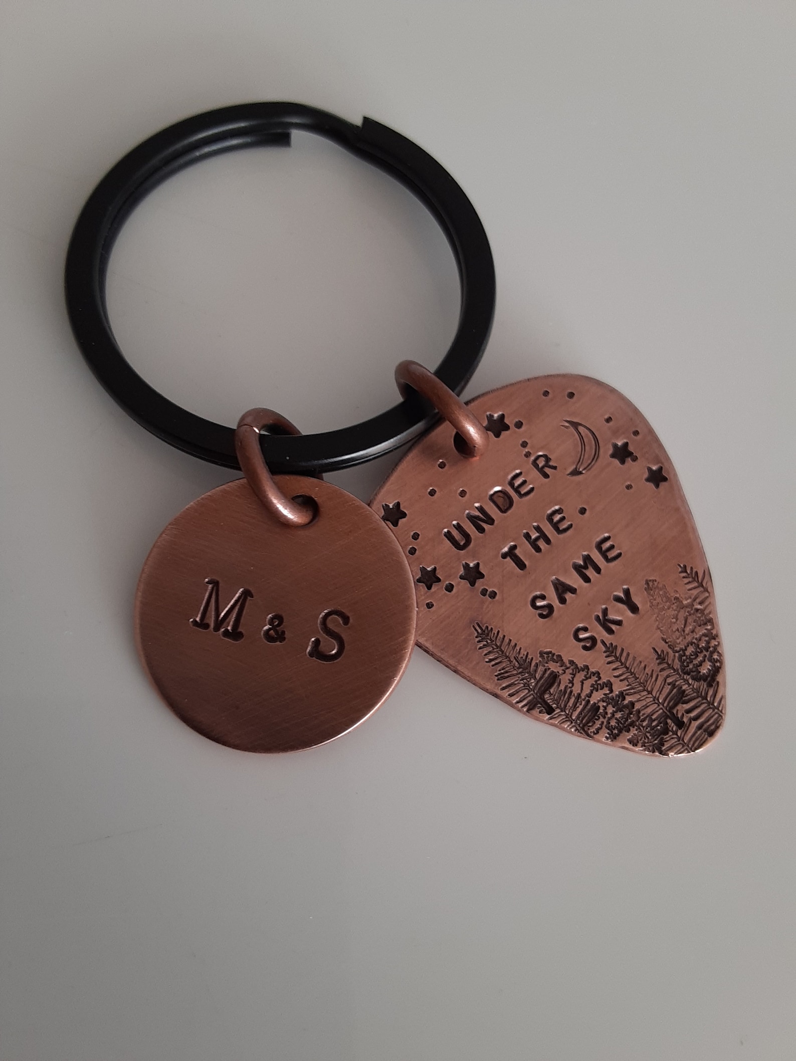 Personalized Guitar Pick Keychain, Copper Guitar Pick, Under the Same ...