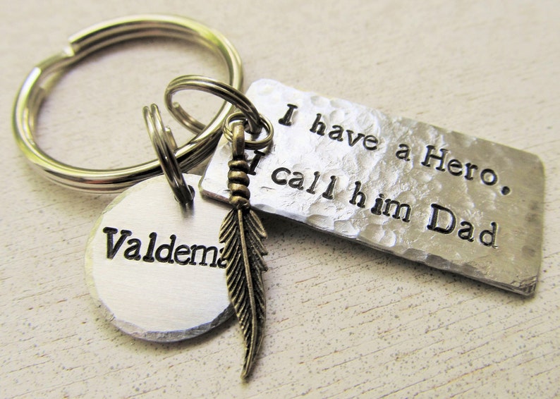 Personalized Dad Key Ring Father's Day Gift Father's | Etsy