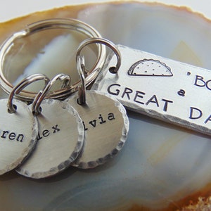 Personalized Dad Keychain, Fathers Keyring, Taco 'bout a Great Dad ...