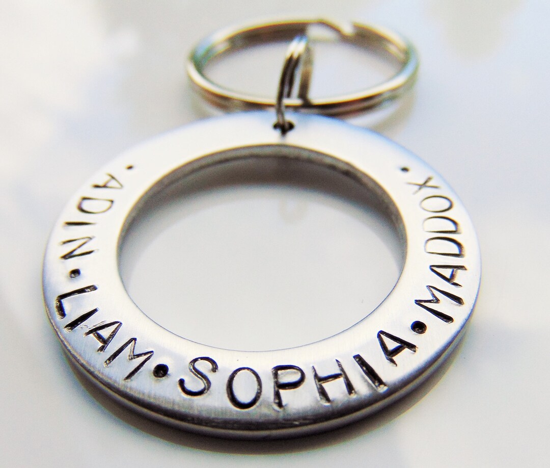 Personalized Fathers Keychain, Fathers Day Gift, Dad Key Ring ...