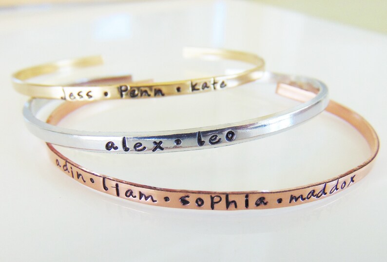 Mother's Day Personalized Bracelet Custom Cuff - Etsy