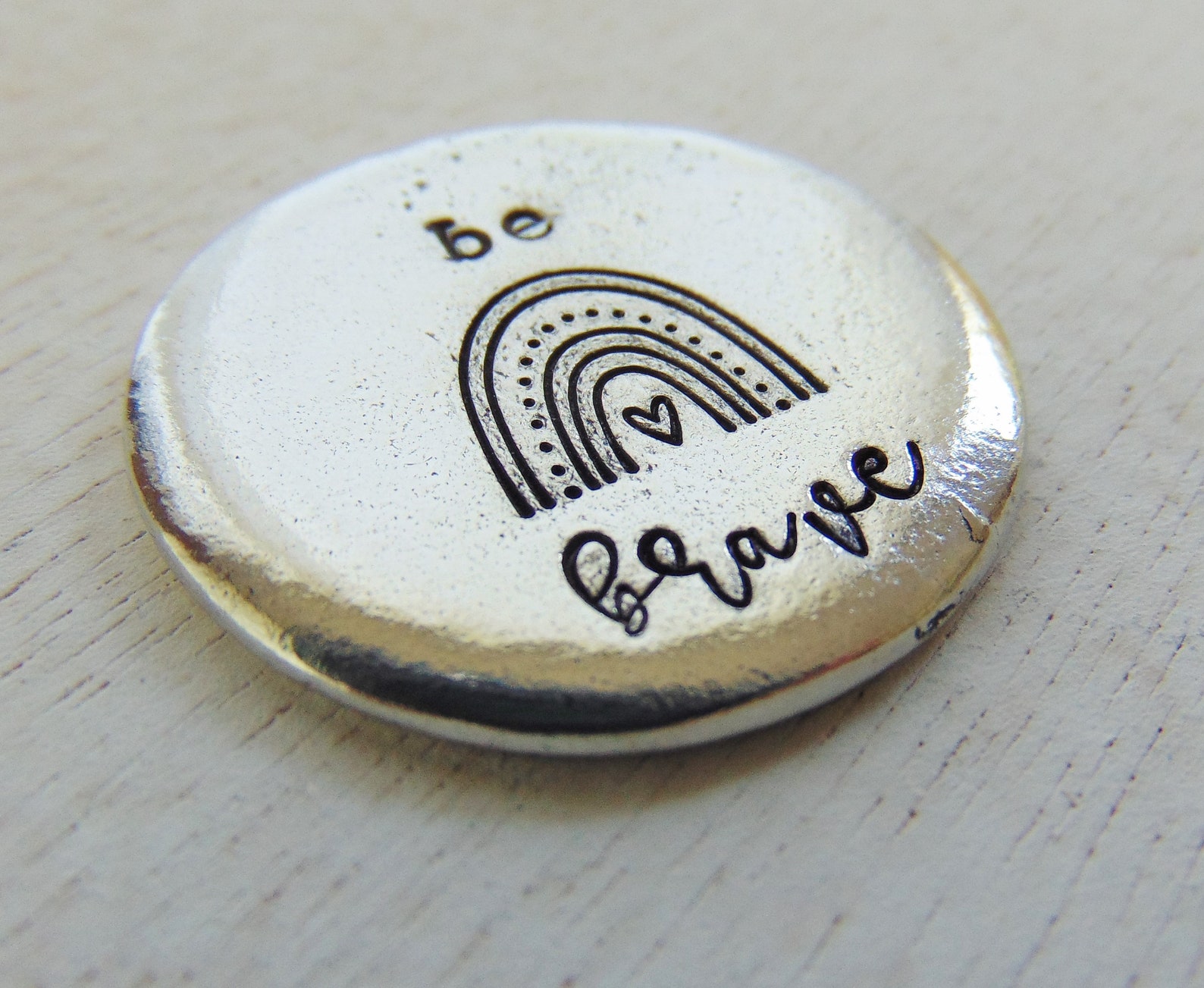 Pocket Coin Rainbow Pocket Hug Hand Stamped Pewter Coin - Etsy