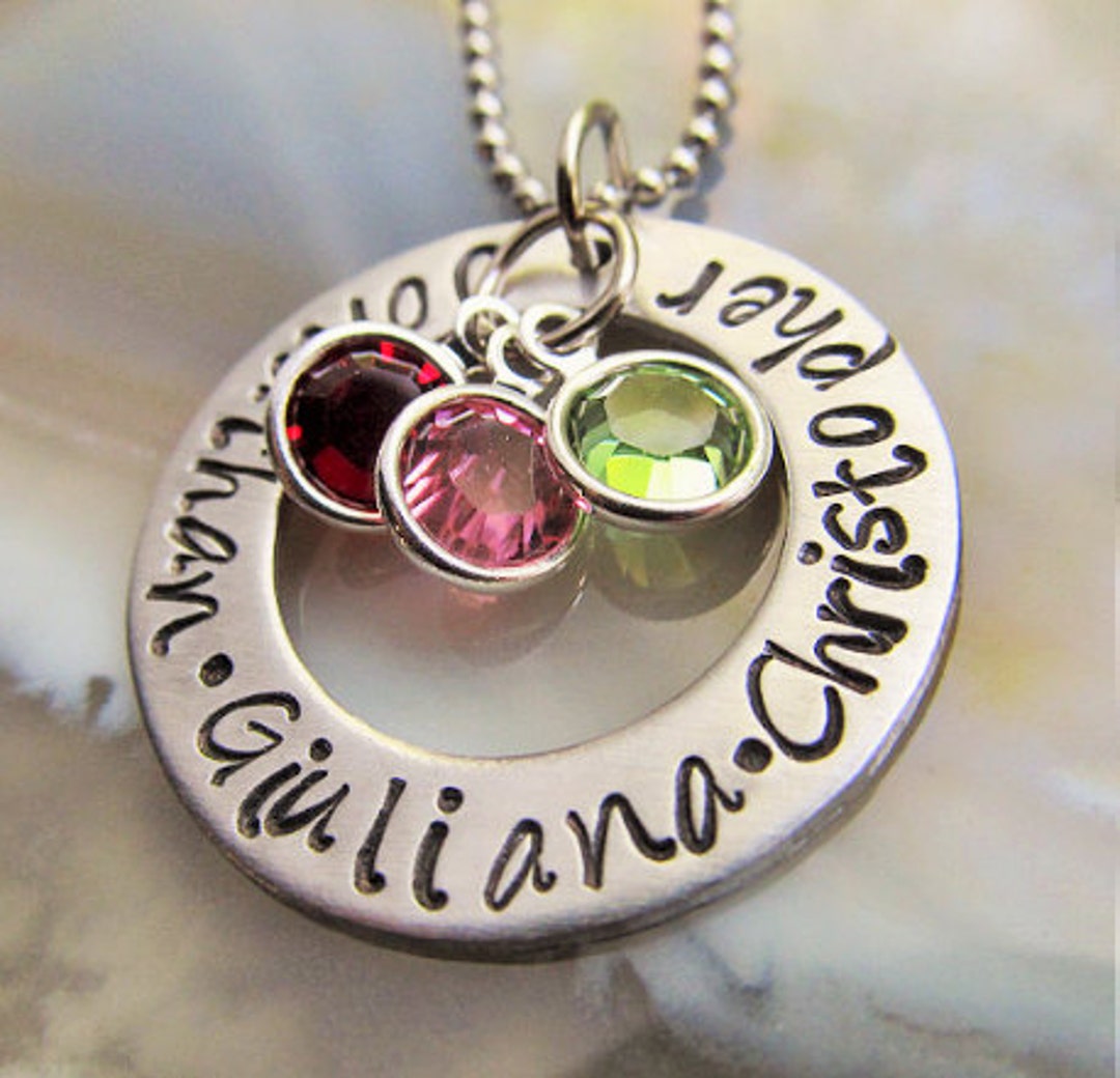 Personalized Mother's Necklace, Mother's Jewelry, Mom Necklace, Mothers ...