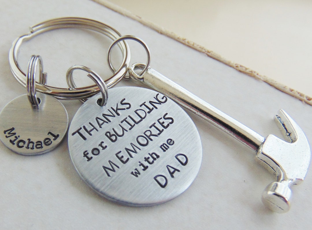 Father's Day Gift, Personalized, Father's Keychain, Hammer Keychain ...