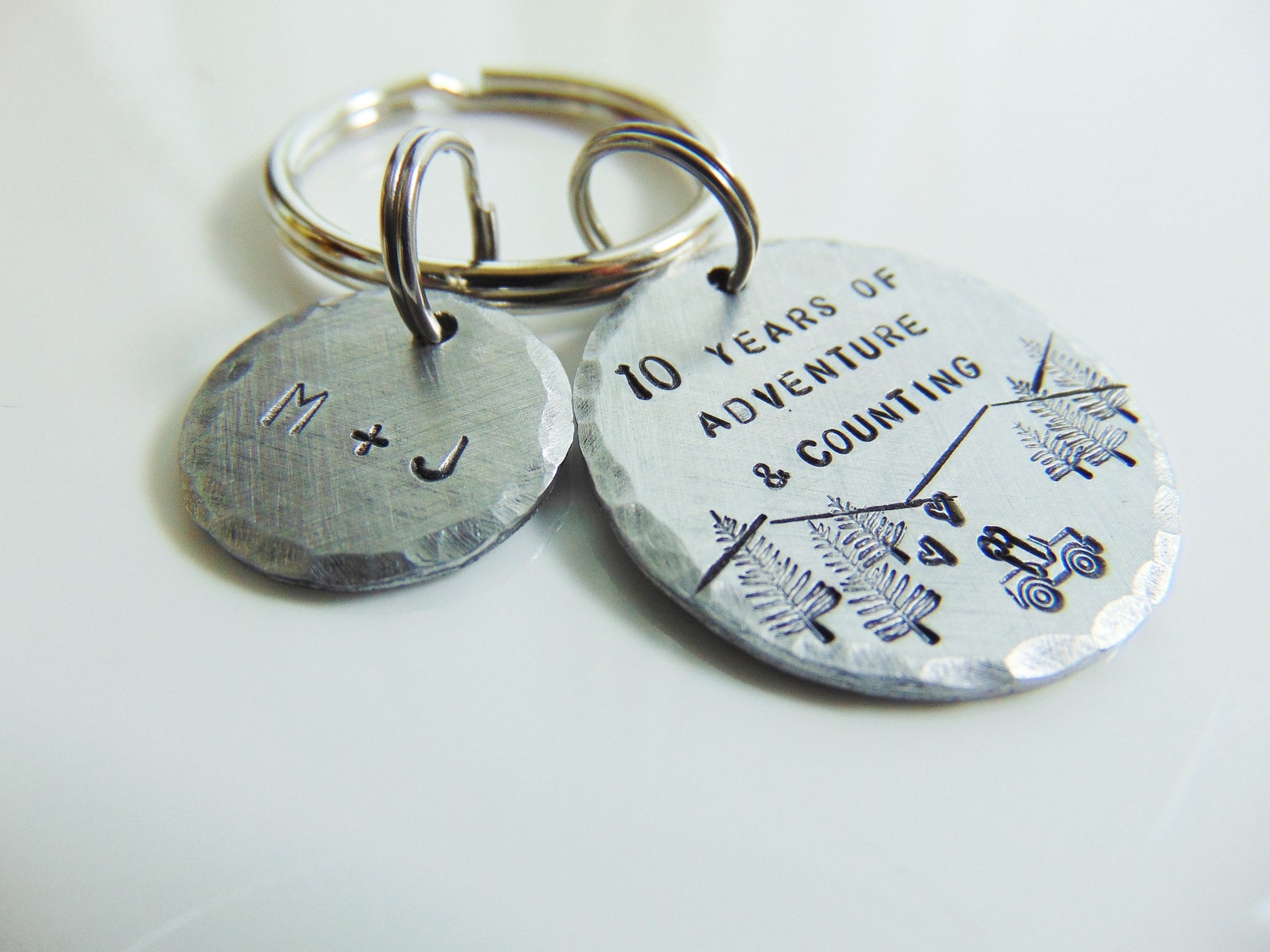 Ten Year Anniversary Keychain10 Year Anniversary Wedding | Etsy