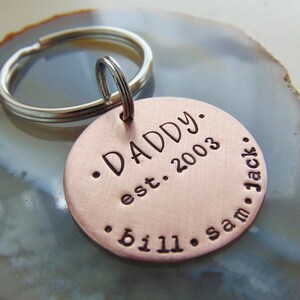 Personalized Daddy Keychain, Father's Day Gift, Dad Key Ring, Gift for ...