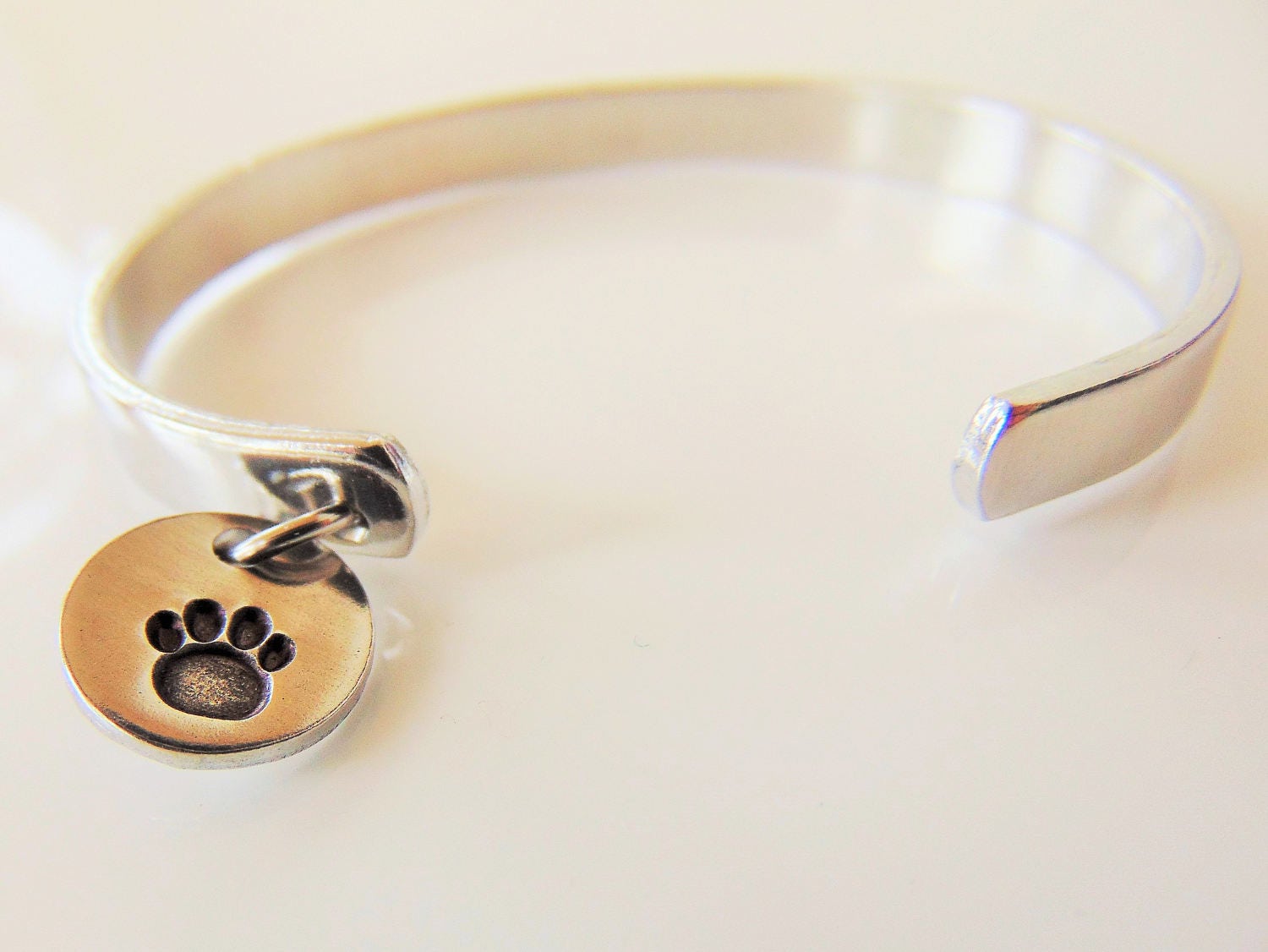 Personalized Pet Memorial Cuff Aluminum Bracelet Dog Cuff Loss of Pet ...