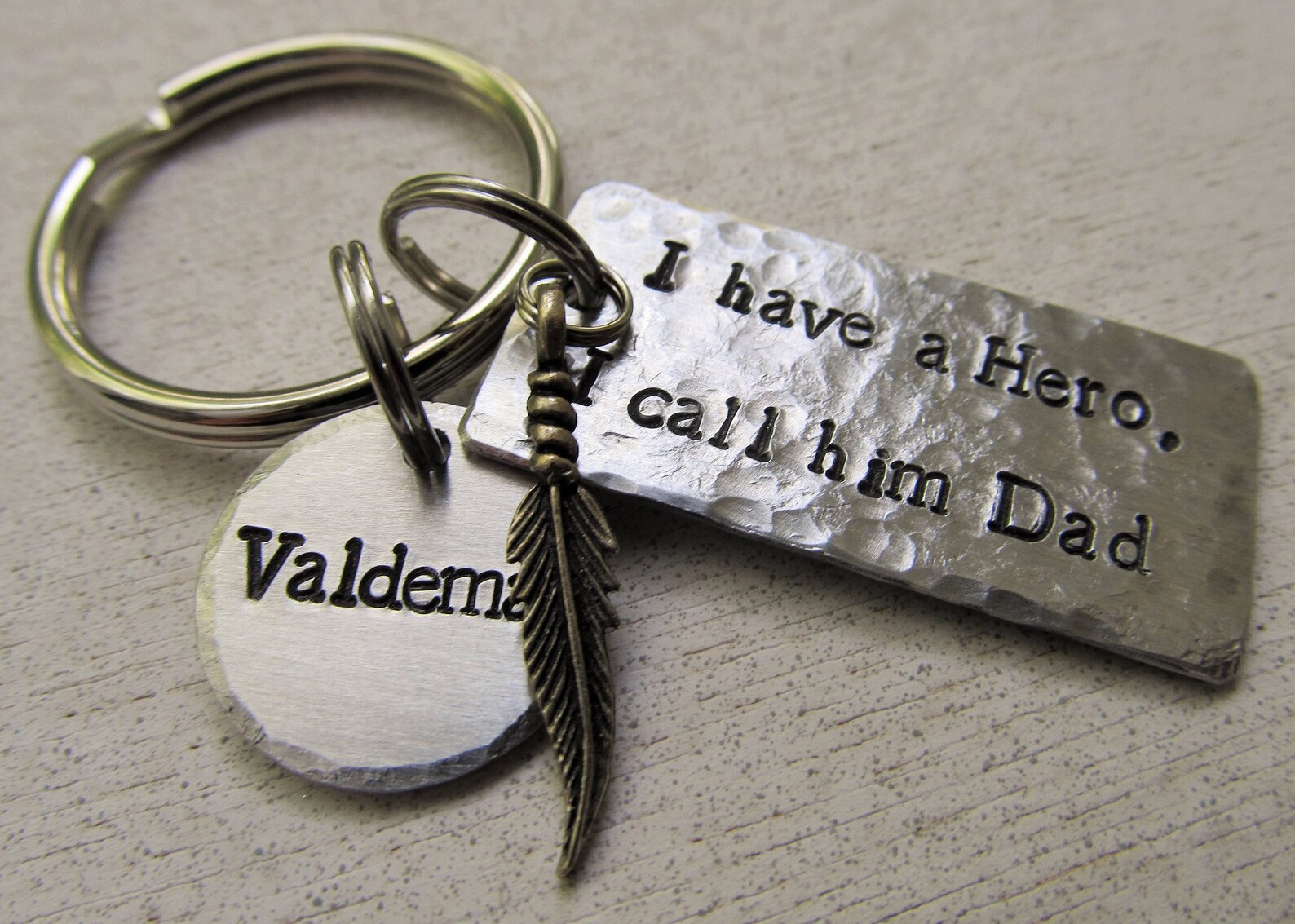 Personalized Dad Key Ring Father's Day Gift Father's | Etsy