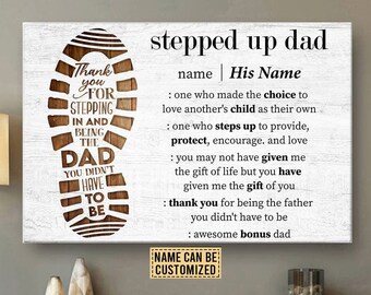 Step Dad Canvas - Etsy