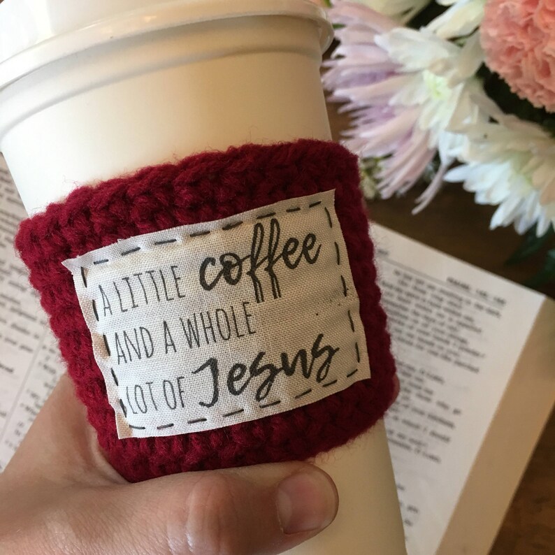Coffee cozy. Christian gifts. Little coffee lot of Jesus. | Etsy