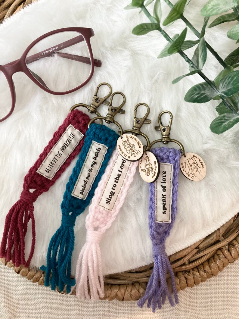 Saint Keychain Catholic Saints Collection 3. Keychain With - Etsy