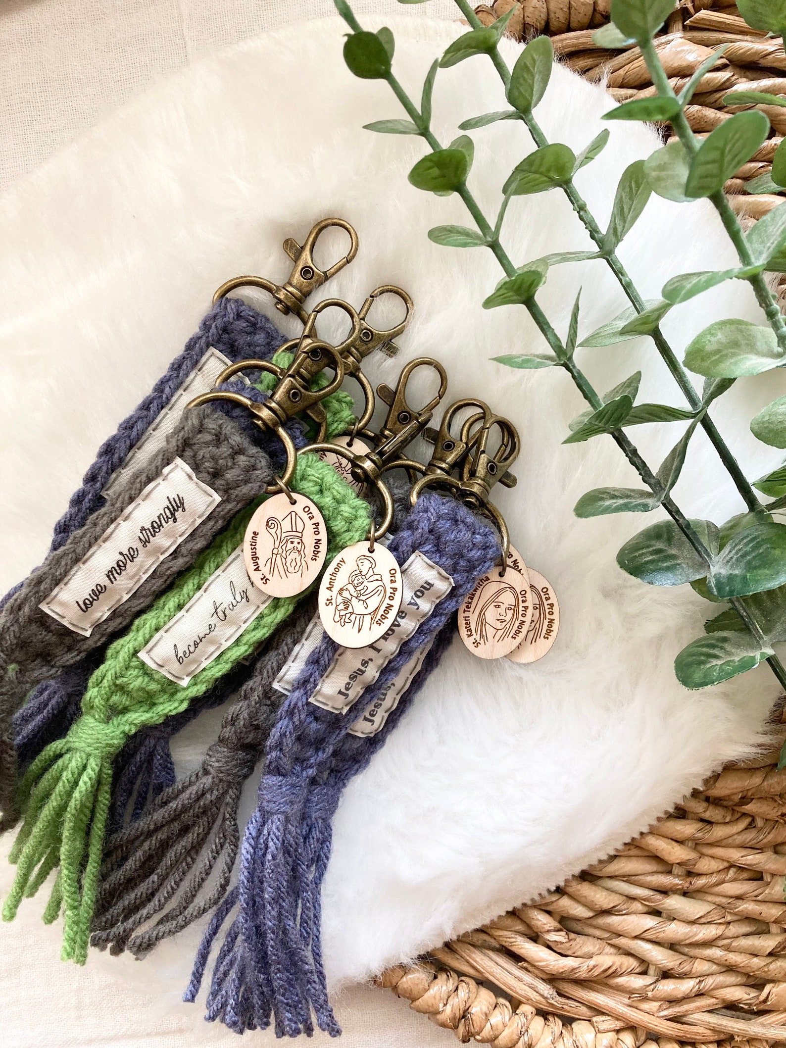 Saint Keychain Catholic Saints Collection 3. Keychain With - Etsy