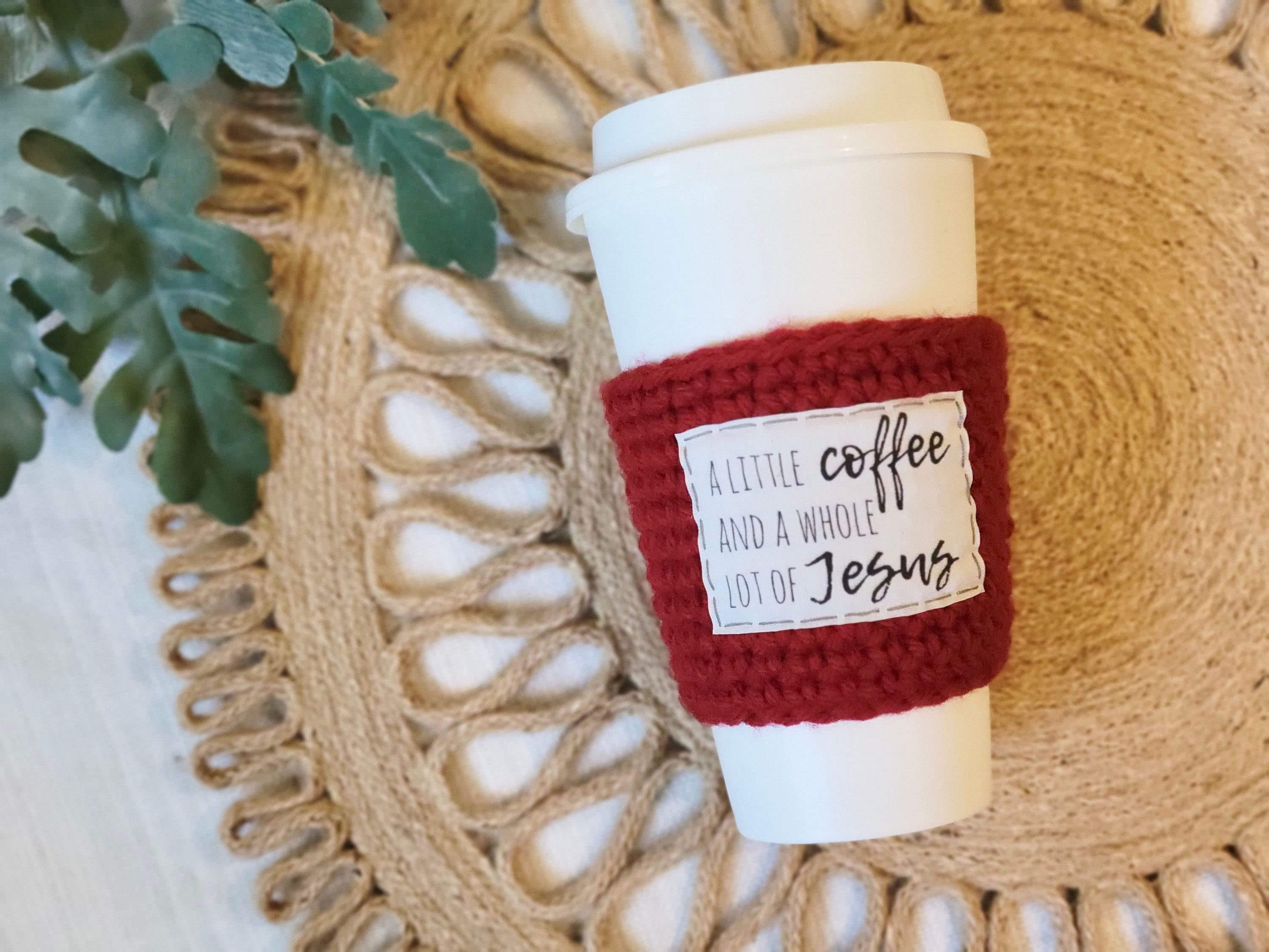 Coffee cozy. Christian gifts. Little coffee lot of Jesus. | Etsy