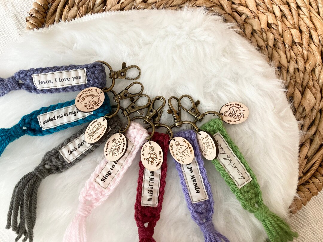 Saint Keychain - Catholic Saints Collection 3. Keychain With Charm ...