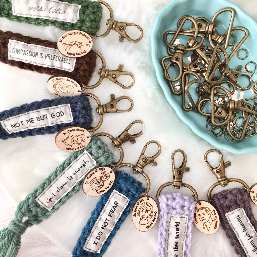 Keychain. Catholic Saints Collection 2. Catholic Gifts for Women. Boho ...