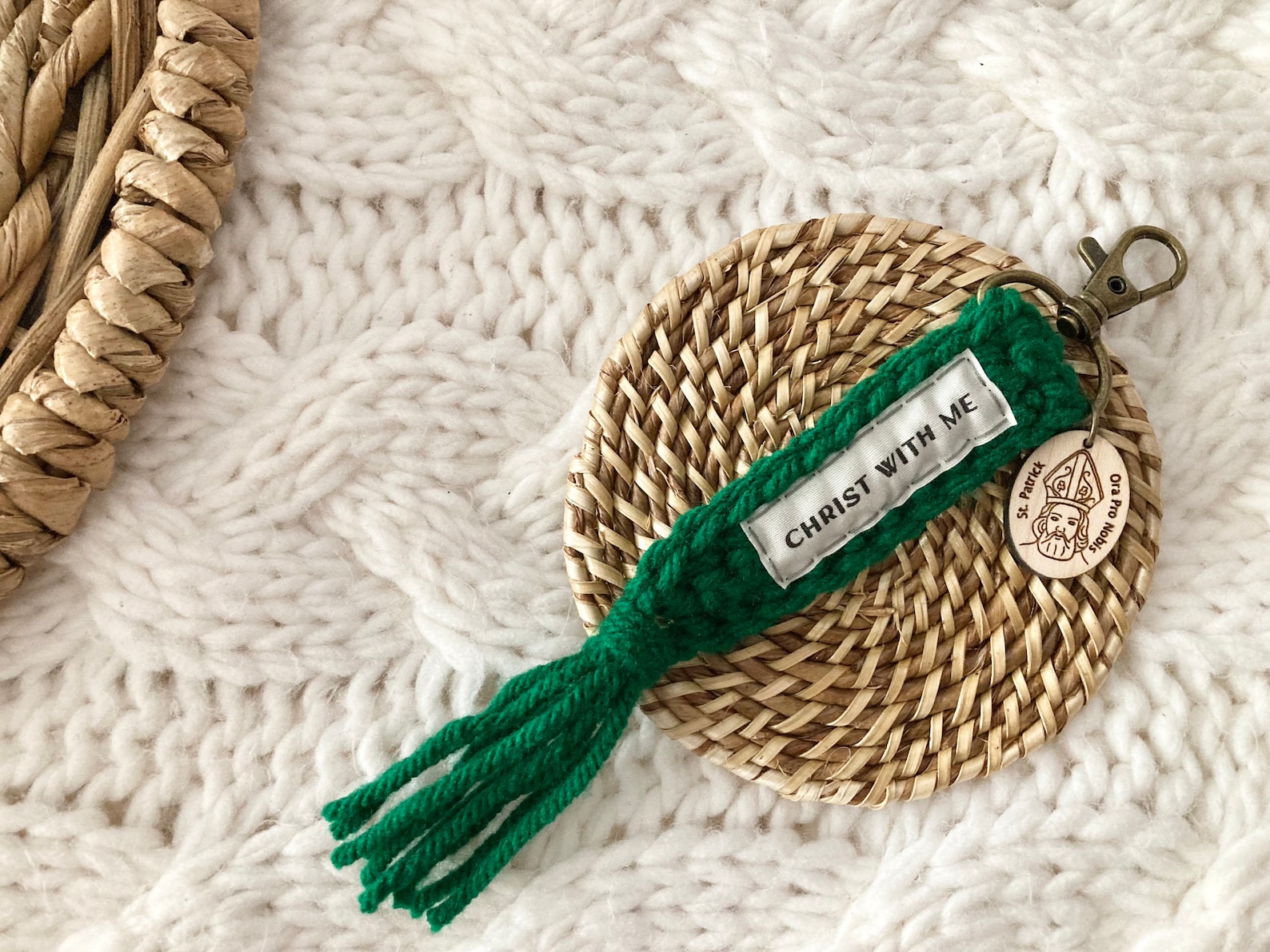 Keychain. Saint Keychain With Charm. Saint Patrick Keychain. - Etsy