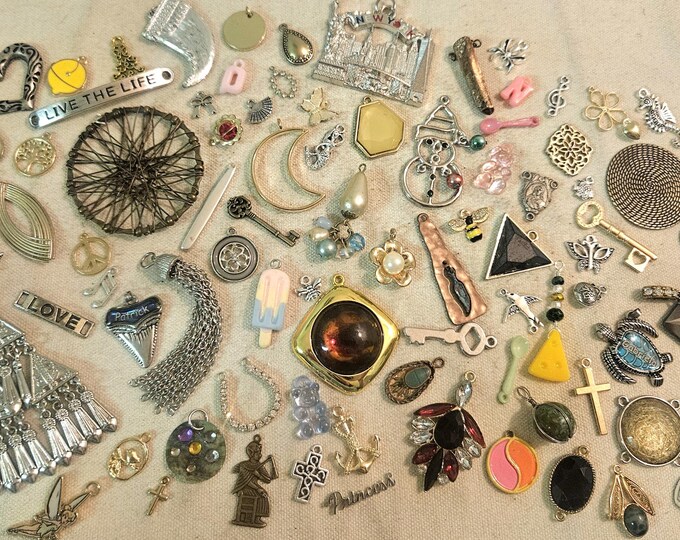 100 Vintage to Modern Mixed Random Charms or Pendants Lot 103 - Etsy