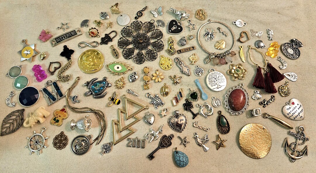 100+ Vintage to Modern Mixed Random Charms or Pendants Lot (124) - Etsy