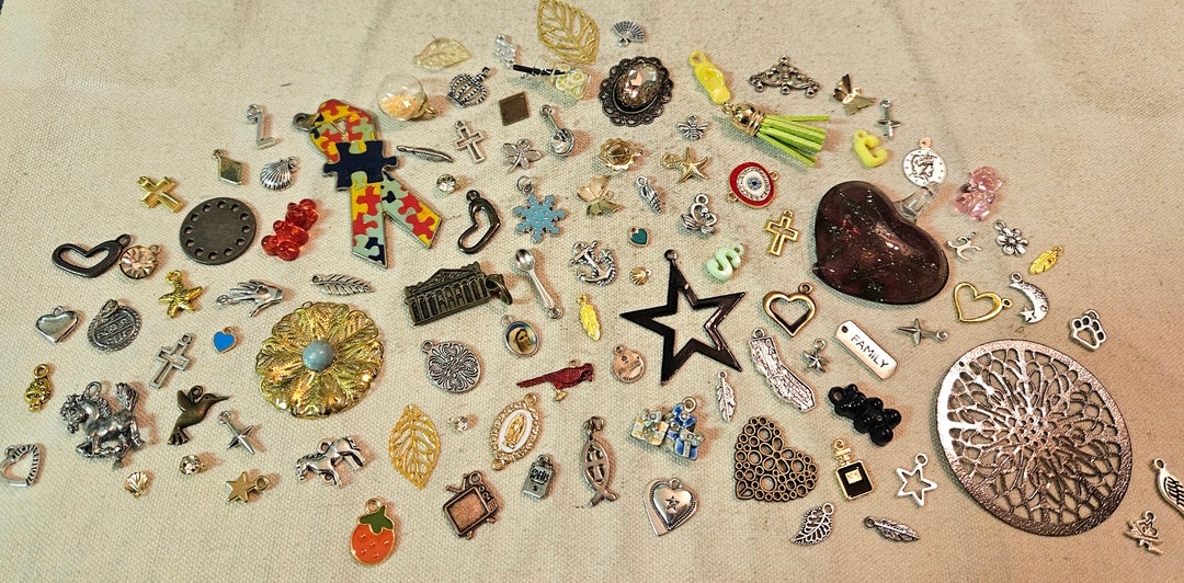 100+ Vintage to Modern Mixed Random Charms or Pendants Lot- (b22) - Etsy