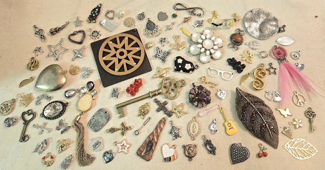 100+ Vintage to Modern Mixed Random Charms or Pendants Lot (85) - Etsy