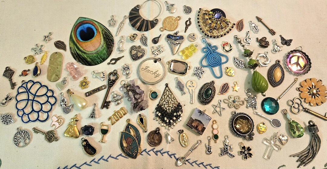 100+ Vintage to Modern Mixed Random Charms or Pendants Lot (126) - Etsy