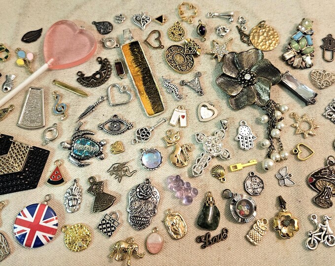 100 Vintage to Modern Mixed Random Charms or Pendants Lot 151 - Etsy