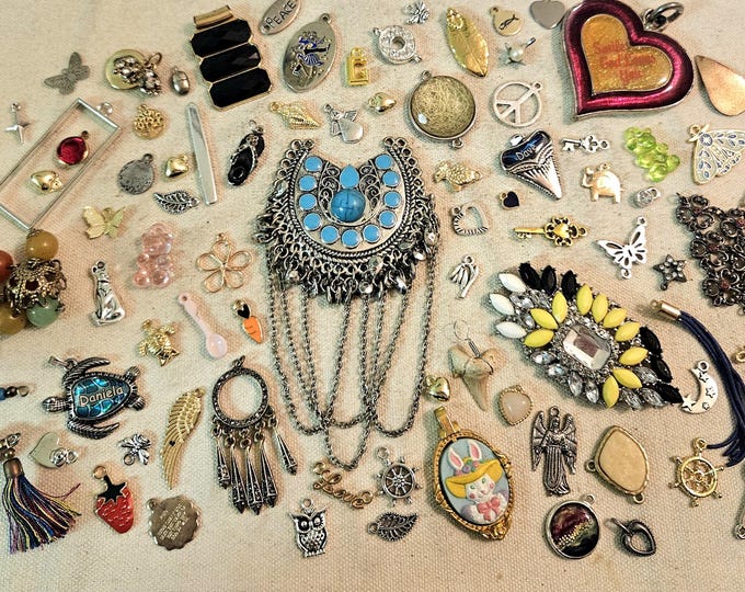 100 Vintage to Modern Mixed Random Charms or Pendants Lot 107 - Etsy