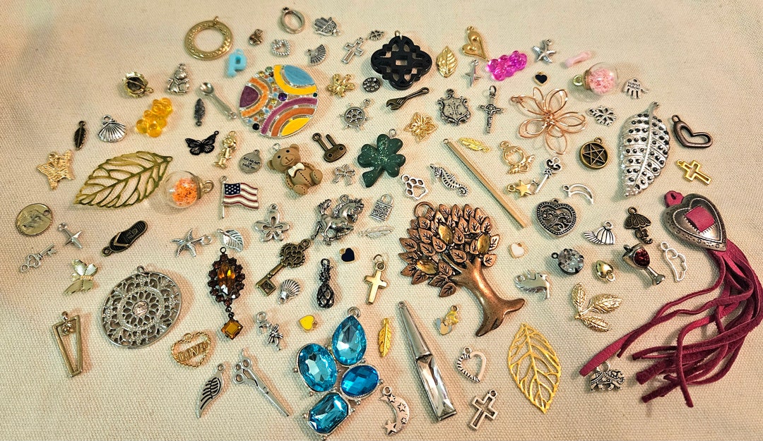 100+ Vintage to Modern Mixed Random Charms or Pendants Lot- (b30) - Etsy