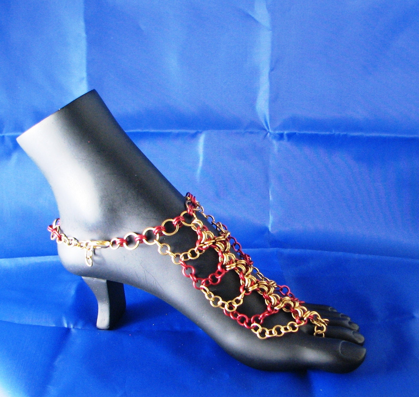 Chainmail Barefoot Sandals Brass & Aluminum - Etsy