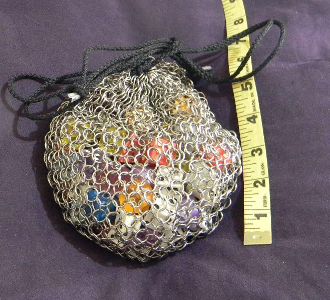 Chainmail Dice Bag Medium Size Aluminum - Etsy