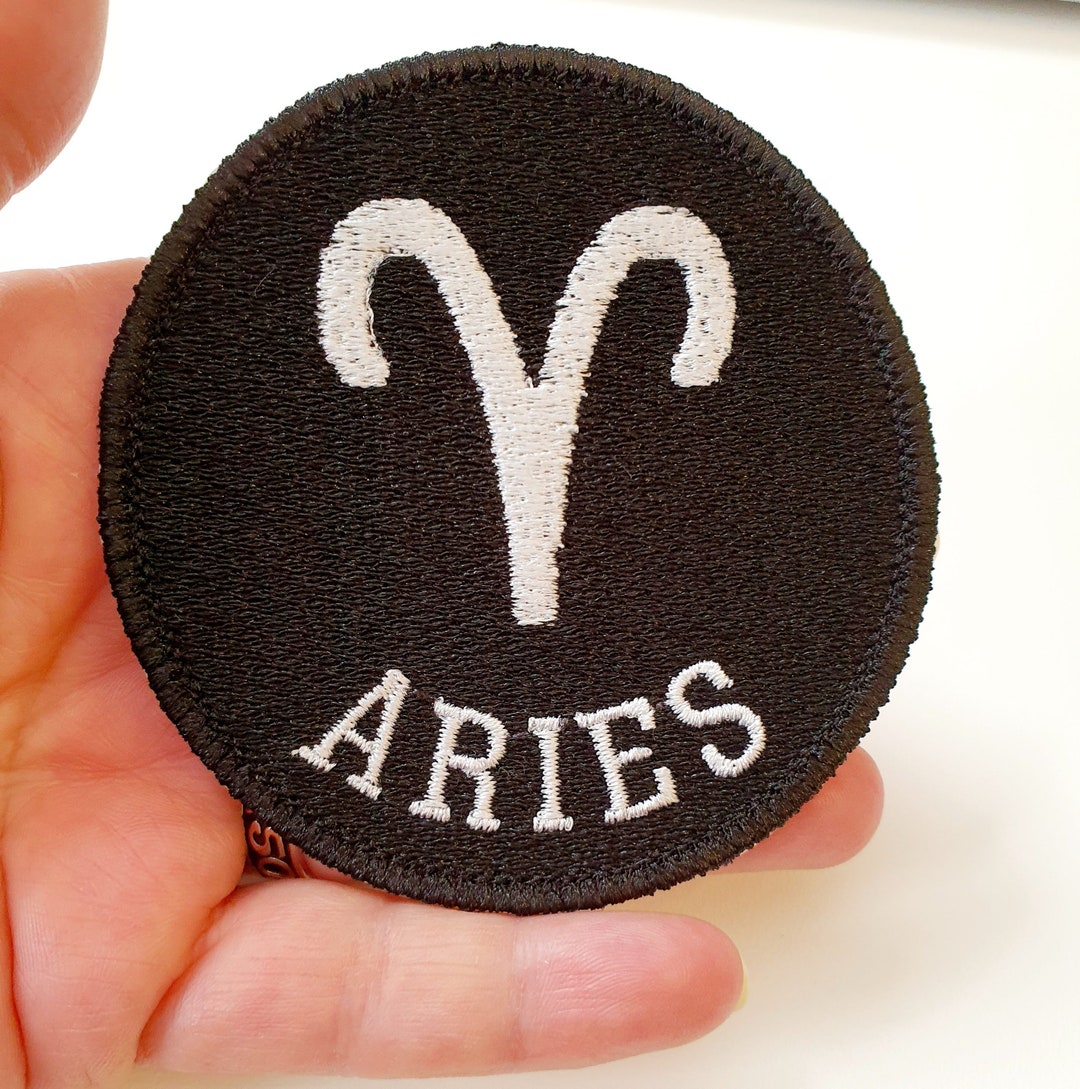 Aries Symbol Iron-on Patch, Zodiac Sign, Embroidered Patch - Etsy