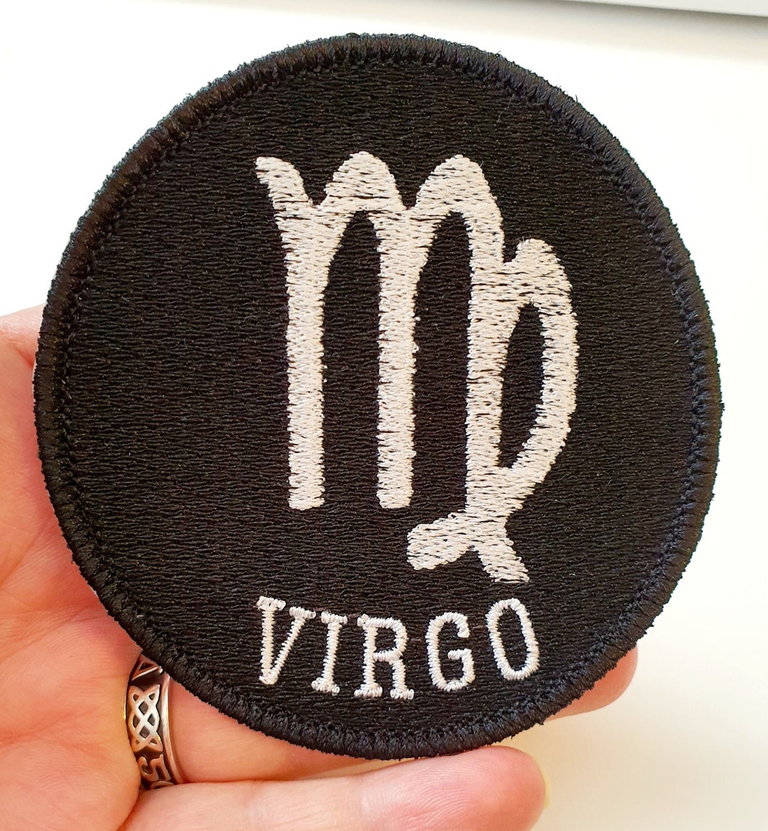 Virgo Symbol Iron-on Patch, Zodiac Sign, Embroidered Patch - Etsy