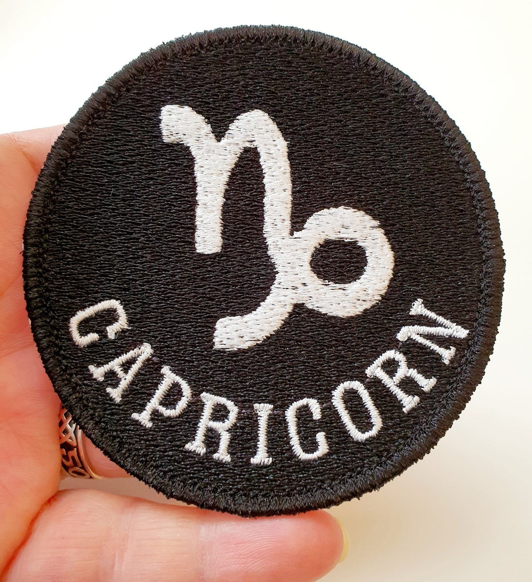 Capricorn Symbol Iron-on Patch, Zodiac Sign, Embroidered Patch - Etsy