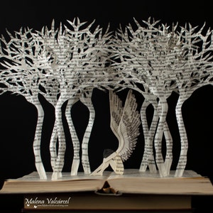 A Fallen Angel Book Sculpture Altered Book - Etsy