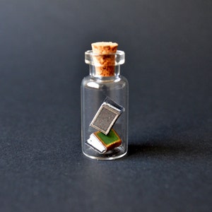 Tiny Paper Books in a Bottle - Vial With Miniature Books - Etsy
