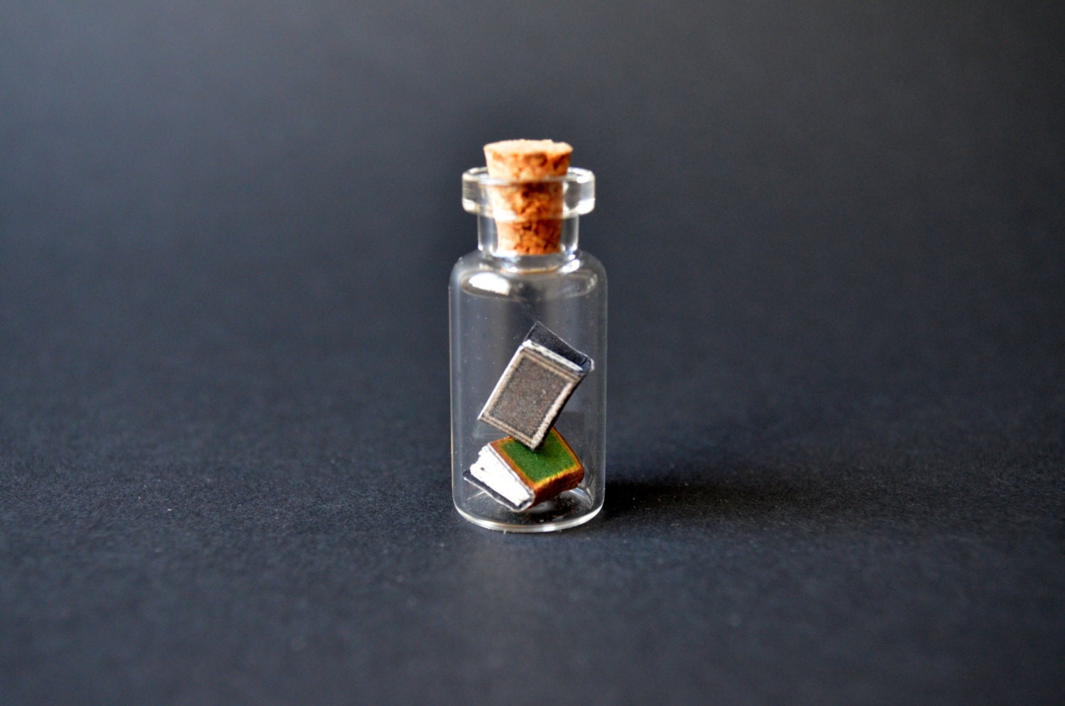 Tiny Paper Books in a Bottle - Vial With Miniature Books - Etsy