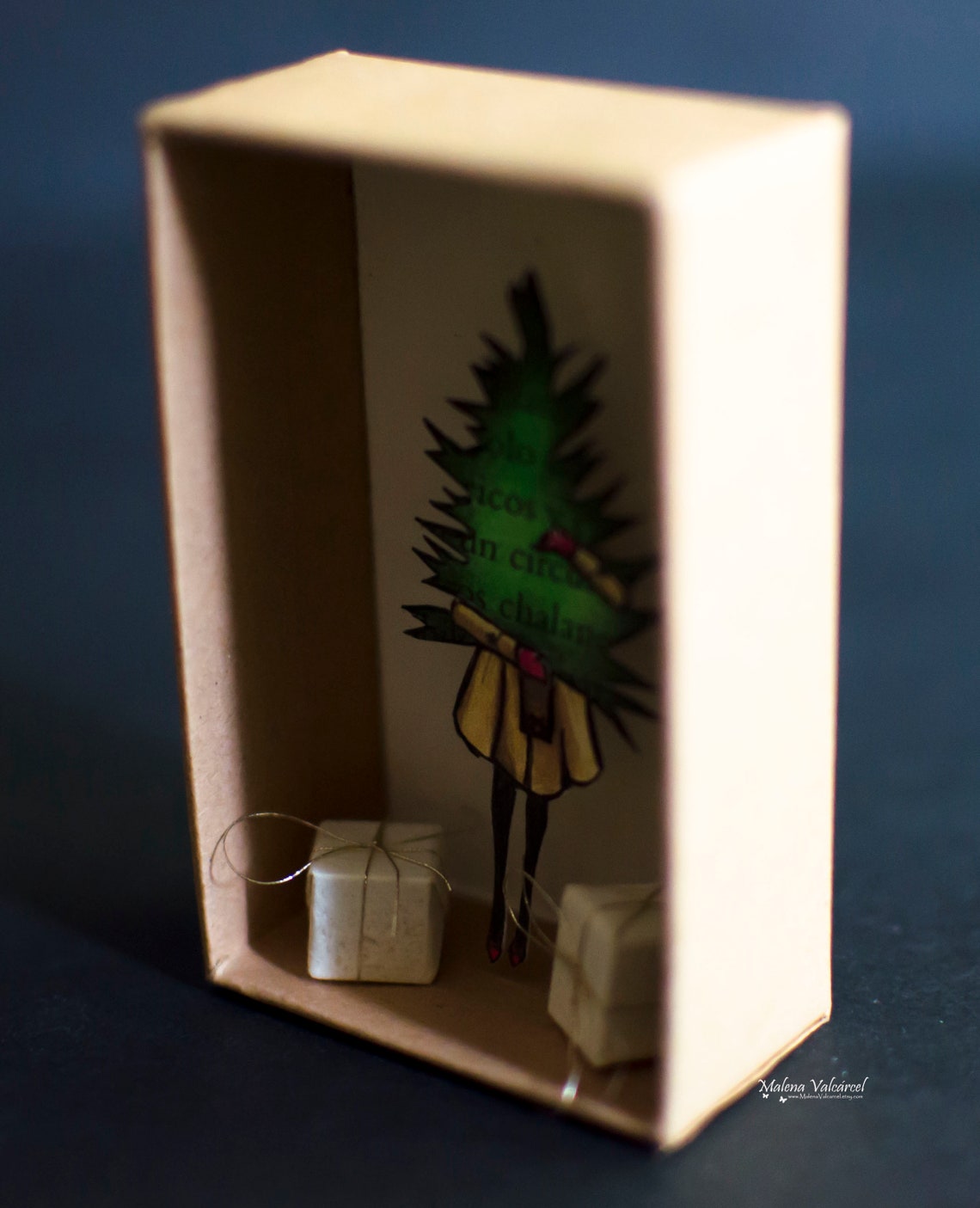 Matchbox Christmas Diorama Christmas Tree Christmas Gifts - Etsy