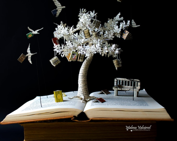 The Tree of Knowledge Book Sculpture Book Art Altered - Etsy