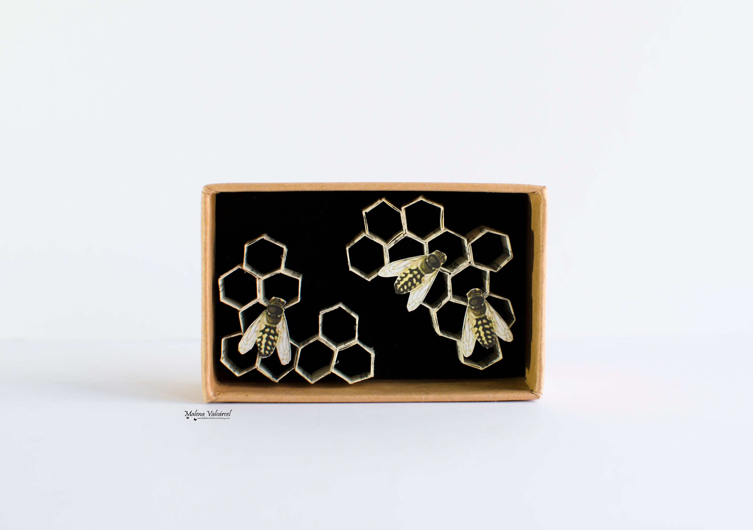 Bee Happy Matchbox Diorama | Etsy