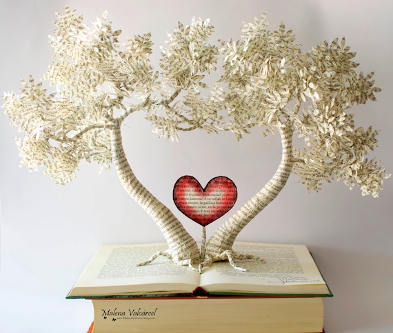 Book Art Sculpture Tree