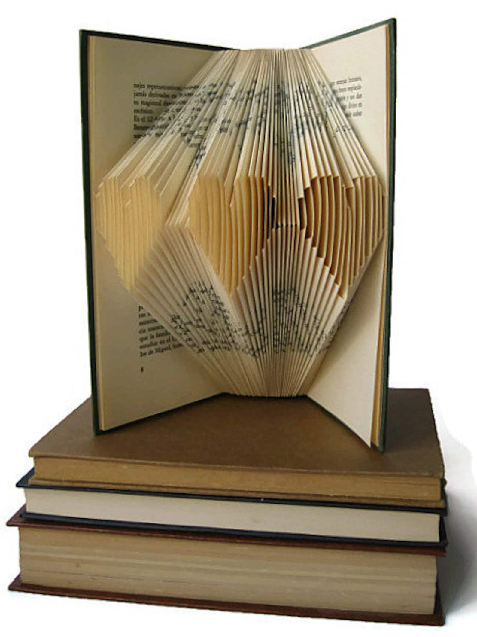 DIY Tutorial for Folded Book Art Folded Heart Instant - Etsy