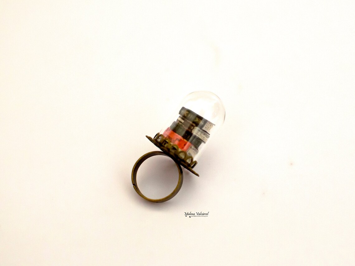 Tiny Books Ring Miniature Books Ring Glass Dome Ring - Etsy